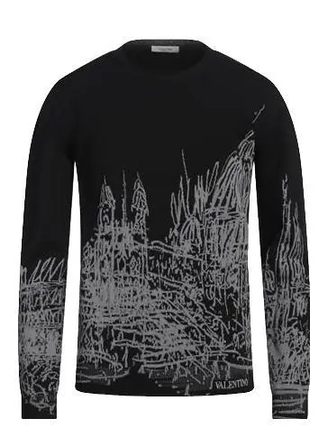 Valentino Garavani Sweater In Viscose And Polyester - Black