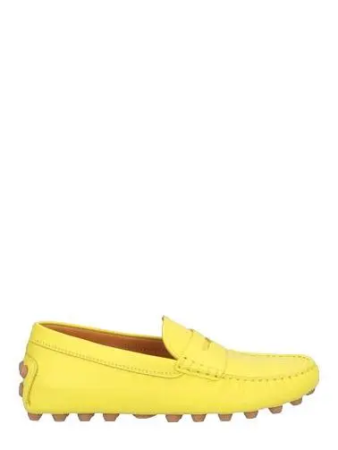 TOD'S Leather Penny Loafers - Yellow