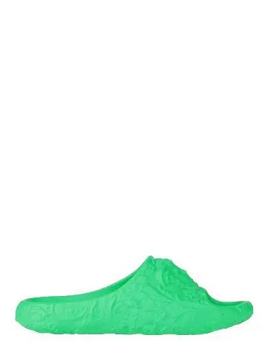 Versace Lime Rubber Pool Slides - Green