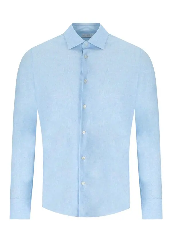 ARCHIVIUM Linen Effect Shirt - Light Blue