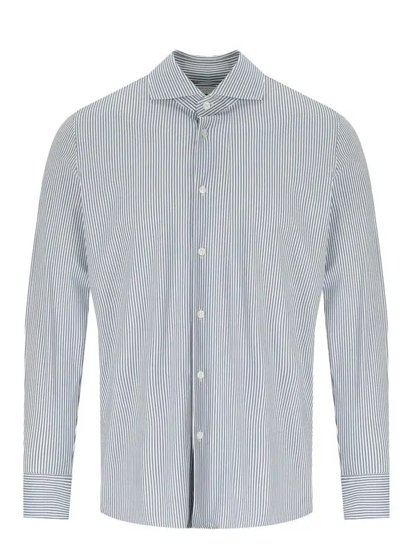ARCHIVIUM And Blue Oxford Effect Shirt - White