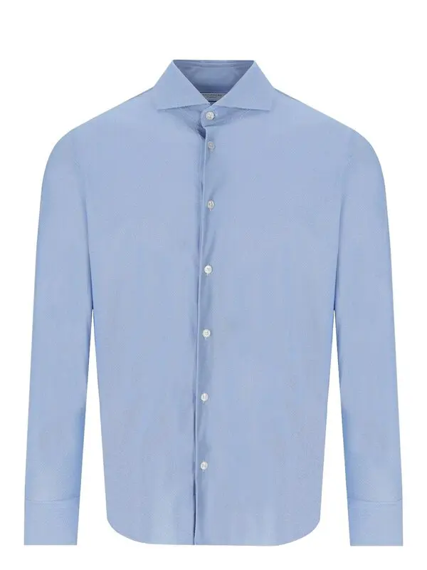 ARCHIVIUM Oxford Effect Shirt - Light Blue