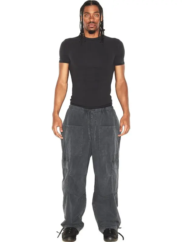 SKIMS Woven Relaxed Cargo Pant - Ash