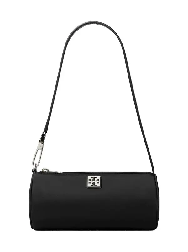 Tory Burch Virginia Nylon Cylinder Shoulder Bag - Black