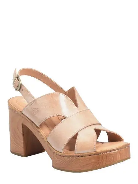 BØRN Nassau Slingback Platform Sandal - Natural Leather