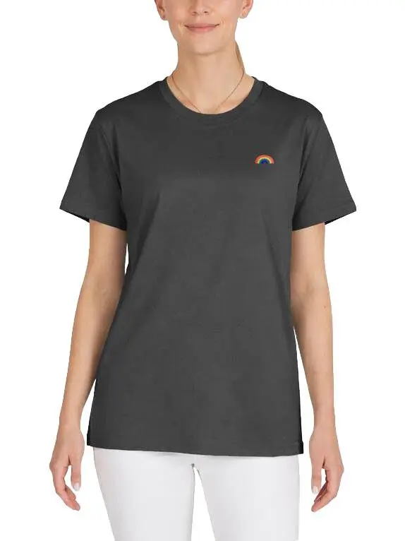 DALIX Relaxed Fit Rainbow Jersey Tee - Asphalt