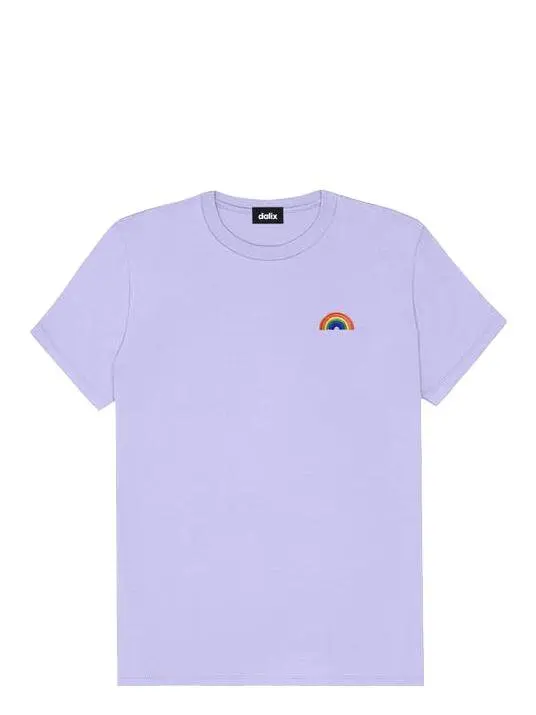 DALIX Rainbow Jersey Relaxed Tee - Dark Lavender