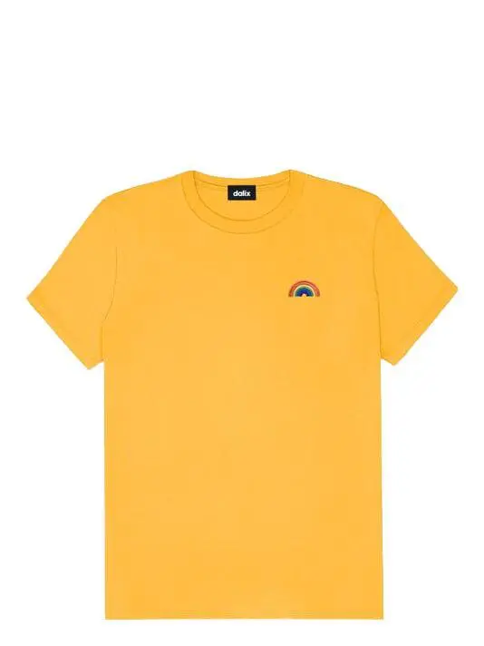 DALIX Rainbow Jersey Relaxed Tee - Gold