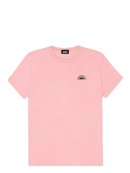 DALIX Rainbow Jersey Relaxed Tee - Pink