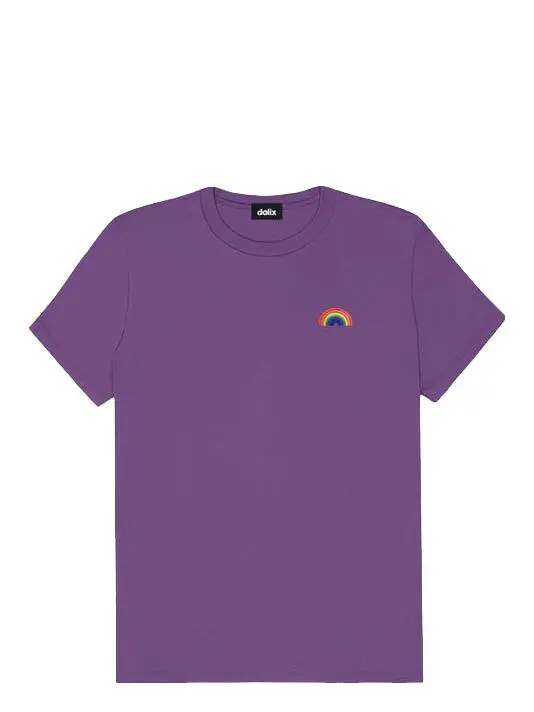 DALIX Rainbow Jersey Relaxed Tee - Purple