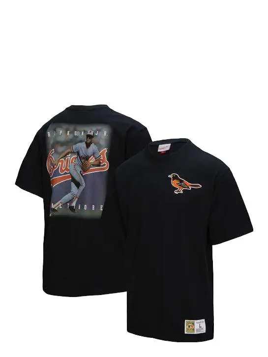 Mitchell & Ness Cal Ripken Jr. Baltimore Orioles Legends Collection Vintage Logo T-shirt - Black