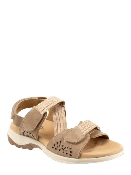 Softwalk Slingback Sandal - Beige Suede