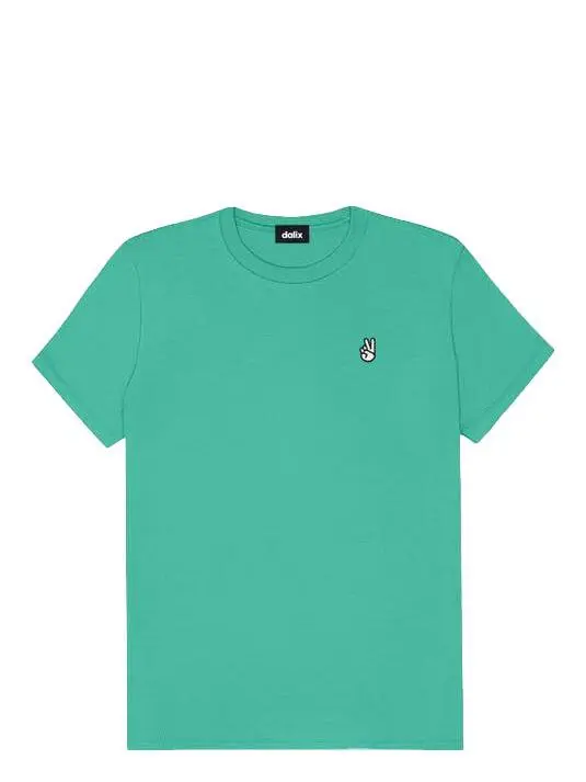DALIX Peace Sign Relaxed Fit Tee - Teal