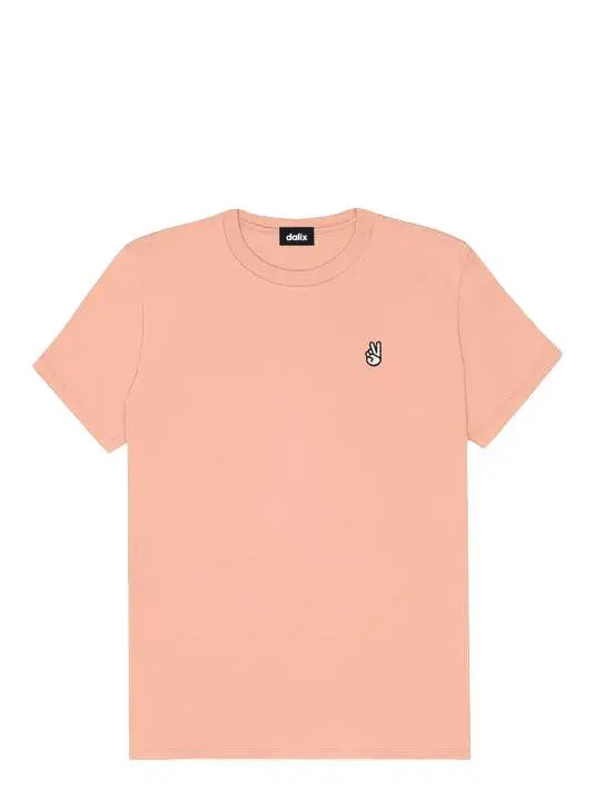 DALIX Peace Sign Relaxed Fit Tee - Terracotta