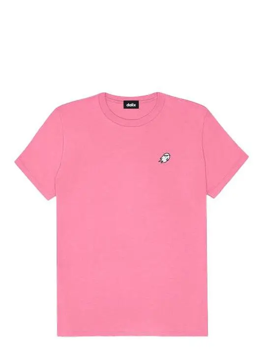 DALIX Ghost Mode Relaxed Jersey Tee - Charity Pink