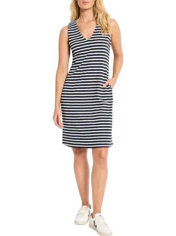 NIC+ZOE Stripe Sleeveless Tank Dress - Indigo Multi