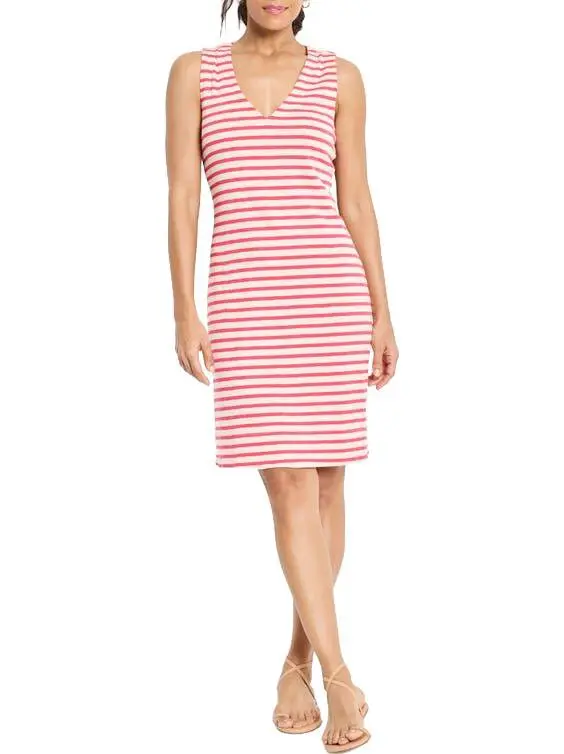 NIC+ZOE Stripe Sleeveless Tank Dress - Pink Multi