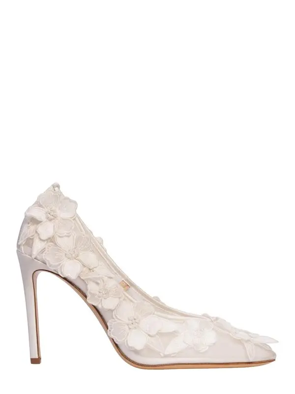 ANNE BARGE La Rose Pump - White Satin