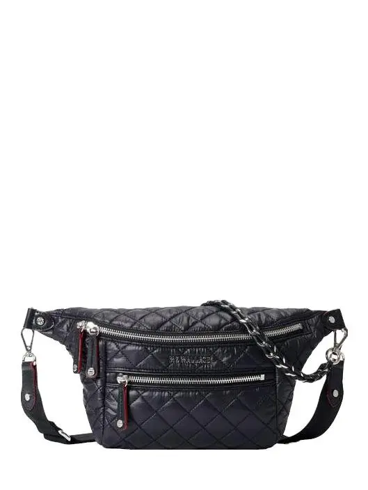 Mz Wallace Crosby Quilted Nylon Convertible Sling Bag - Black