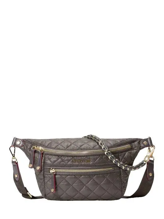 Mz Wallace Small Crosby Quilted Nylon Convertible Sling Bag - Magnet