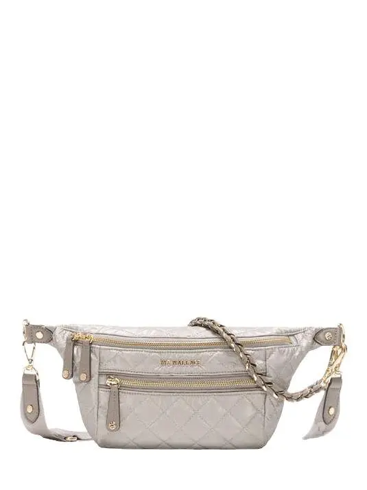 Mz Wallace Crosby Quilted Nylon Convertible Sling Bag - Sable Pearl