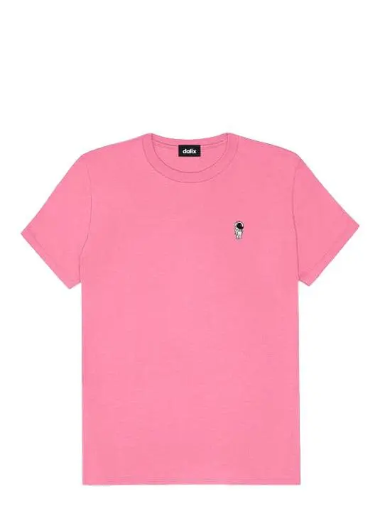 DALIX Relaxed Fit Astronaut Jersey Tee - Charity Pink
