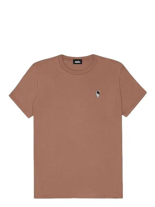 DALIX Relaxed Fit Astronaut Jersey Tee - Chestnut