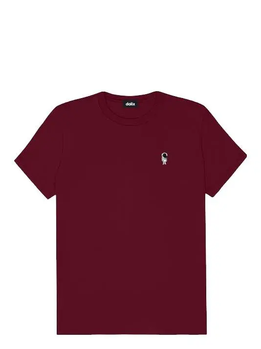 DALIX Astronaut Jersey Relaxed T-shirt - Maroon