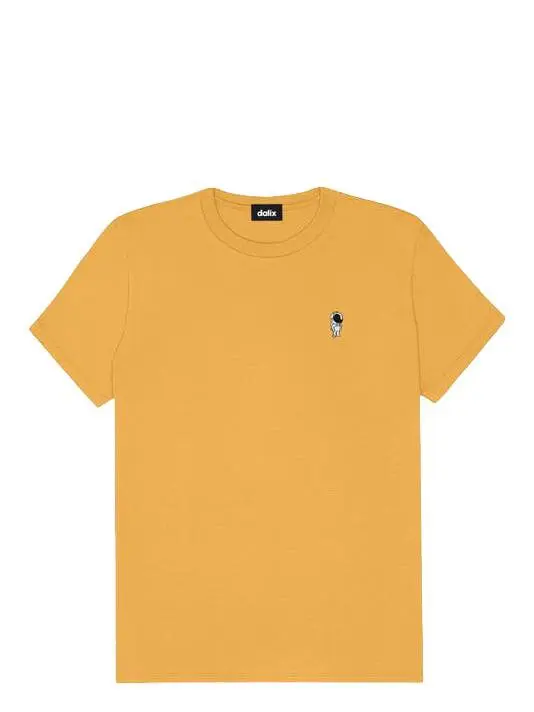DALIX Relaxed Fit Astronaut Jersey Tee - Mustard