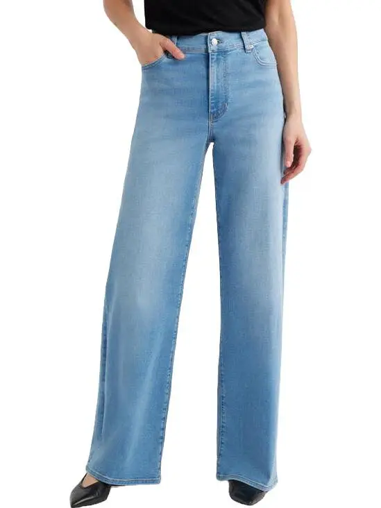 FRAME Long Le Slim Palazzo High-waist Wide-leg Jeans - Honeymoon