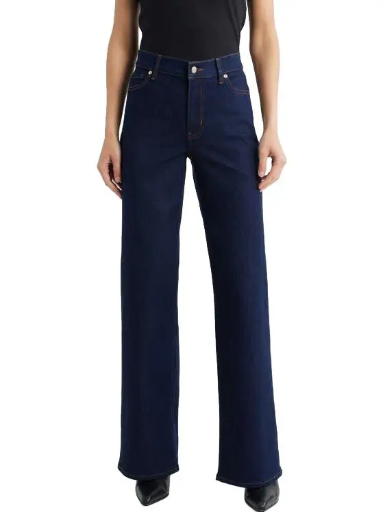 FRAME Long Le Slim Palazzo High-waist Wide-leg Jeans - Rinse