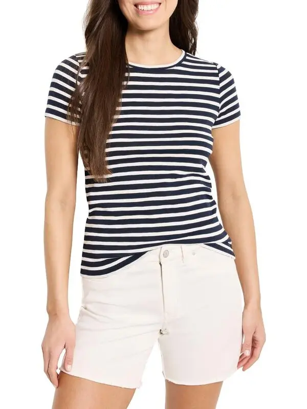 NIC+ZOE Striped T-shirt - Indigo Multi