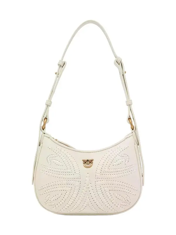 Pinko Half Moon Shoulder Bag - White