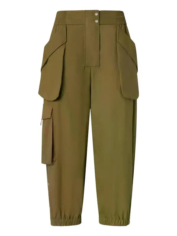 Pinko Cropped Cargo Trousers - Green