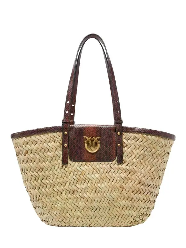 Pinko Love Summer Tote Bag - Neutrals