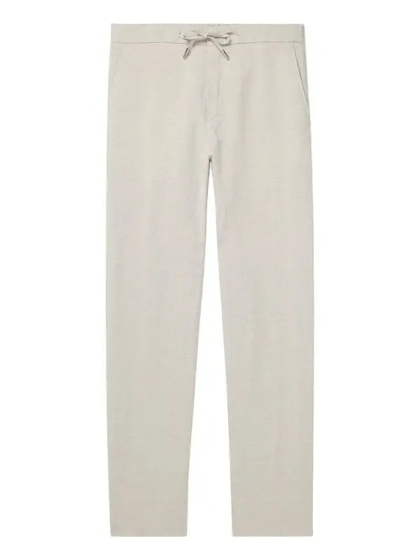 Mr P. James Straight-leg Linen Trousers - Neutrals