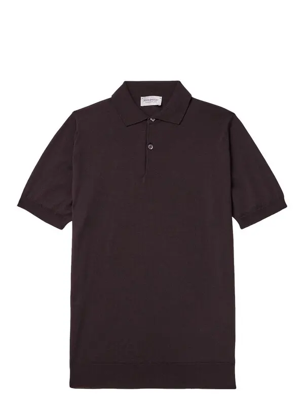 John Smedley Payton Slim-fit Merino Wool Polo Shirt - Brown