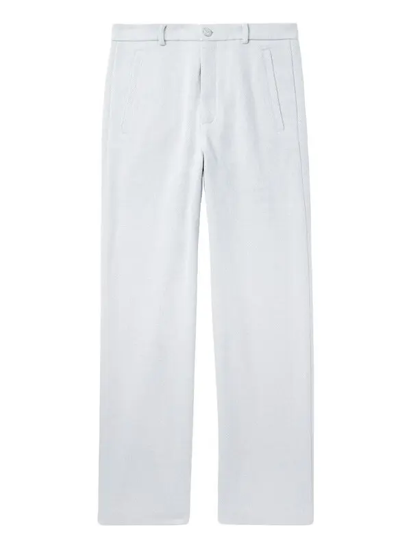 GOD'S TRUE CASHMERE Explorer Straight-leg Cashmere And Cotton-blend Twill Trousers - White