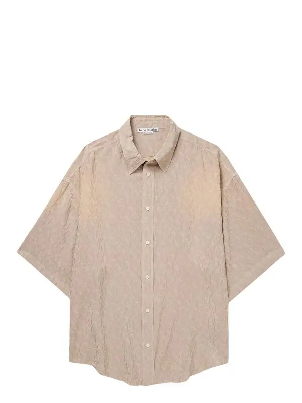 Acne Studios Setar Oversized Satin-jacquard Shirt - Neutrals