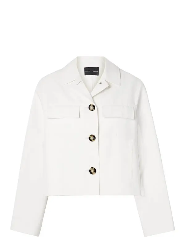 Proenza Schouler Thelma Cotton And Linen-blend Jacket - White