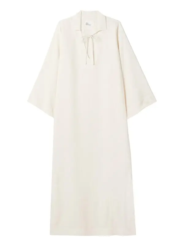 Lisa Marie Fernandez Shantung Maxi Dress - Neutrals