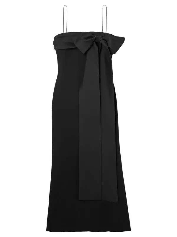Bernadette Bart Bow-embellished Gown - Black