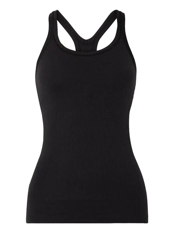 Lululemon Ebb To Street Ribbed Jersey Tank - Black
