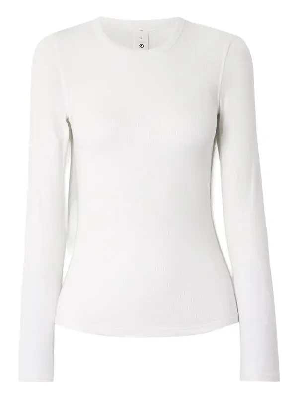 Lululemon Hold Tight Ribbed Stretch-modal T-shirt - White