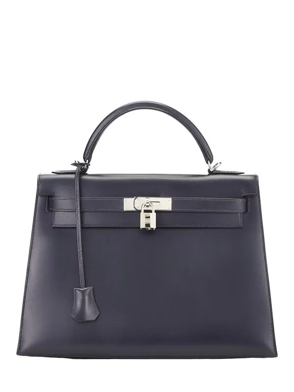 Hermès Box Kelly Sellier 32 - Blue Indigo