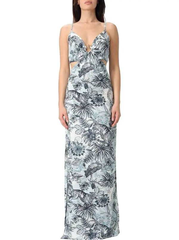 Just Cavalli Cut Out Maxi Dress - Blue