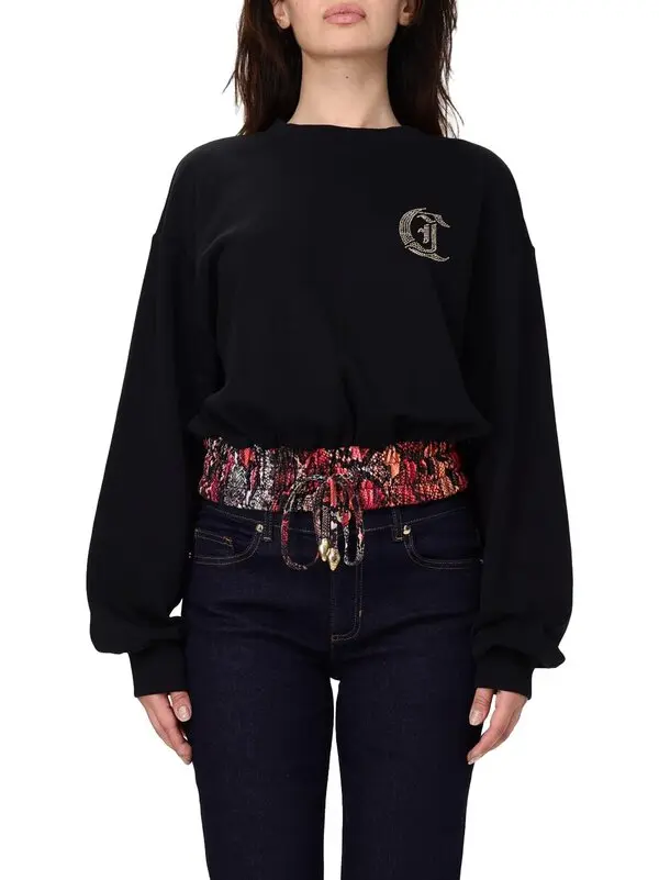 Just Cavalli Embellished Logo Sweatshirt - Black