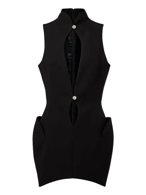 MUGLER Cutout Minidress - Black