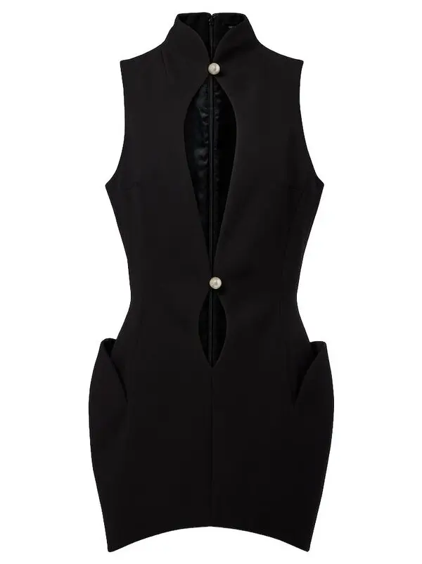 MUGLER Cutout Minidress - Black