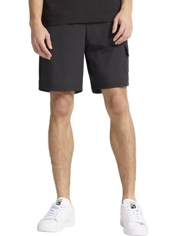 PUMA Elevated Essentials 8" Cargo Shorts - Black